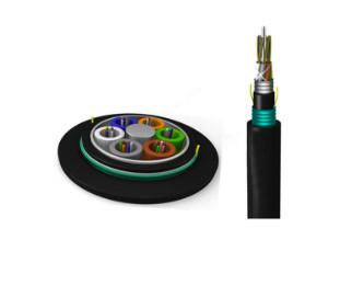 China Suelte el tubo 1000 modo de la base de la base 144 de la base 12core 48 del cable de fribra óptica 4 del pie solo en venta