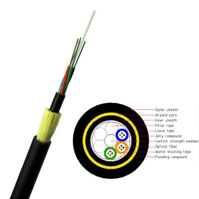 Cina 100 Ft di Corning Adss di singolo potere della guaina del cavo a fibre ottiche in vendita