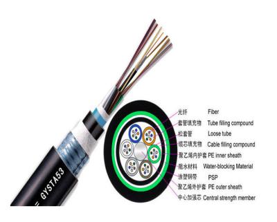 Cina Cavo a fibre ottiche non metallico GYTA53 4 di Ethernet centri 8 12 i 24 48 96 incagliati per accoppiare metropolitana sciolta in vendita