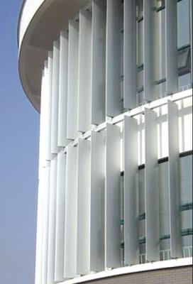 China Aluminum Aerofiol architectural sun louvers sun louvres used for curtain wall for sale