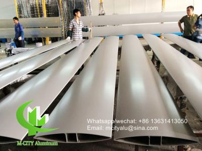 China Manufacture Architectural aluminium fixed sun louvers Aerofoil louver sun louver metal for sale