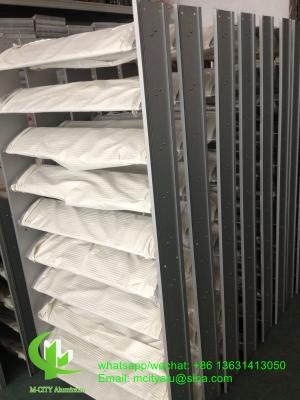 China Horizontal louvers aluminum material fixed system for sale