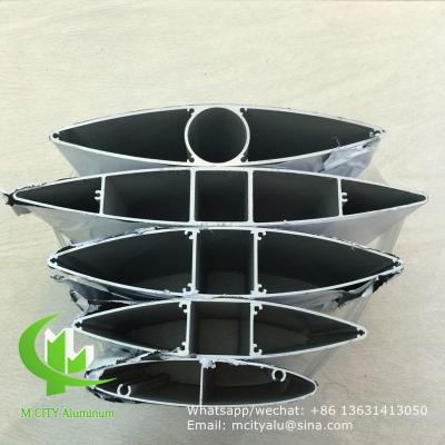 China M-CITY architectural aluminum Airfoil fixed or motorized sun louver used for facades for sale