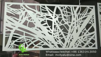 China PVDF cnc laser cutting Aluminum decorative wall panel cnc cutting perforated panel sheet for facade curtain wall, screen for sale