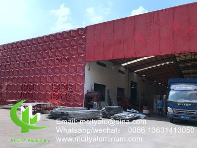 China PVDF cnc laser cutting Aluminum decorative wall panel cnc cutting perforated panel sheet for facade curtain wall, screen for sale