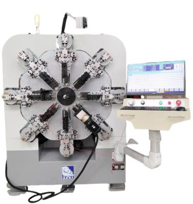 China Automatic Multi-Function CNC Spring Machine with 12 Axes Servo Motors and 100m/min Speed for Low-carbon Steel 2-6mm for sale