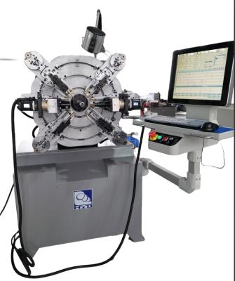 China Automatic CNC Spring Machine with 0.3-2.5MM Wire Size 10 Axes Servo Motors and 1 Year Warranty for sale