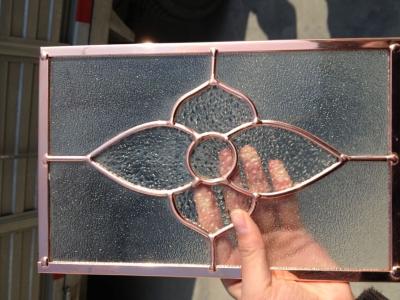 Cina Vetro al piombo da 7,5 mm per armadio singolo con patina grigio zinco in ottone in vendita