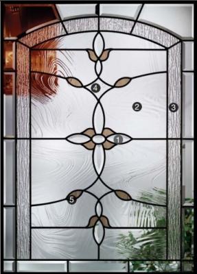 China 25.4MM 1000MM Overspannen Leaded Decoratief Gebrandschilderd glaspatina Caming Te koop