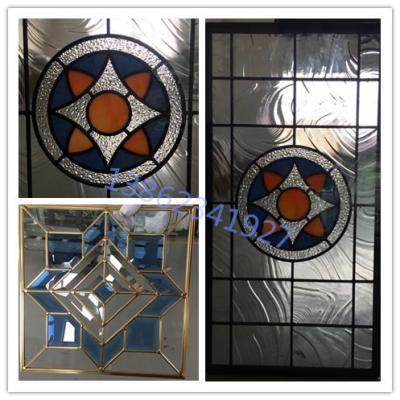 Cina Nichel del raso macchiato 35CM di 650MM Diamond Leaded Glass Cabinet Windows in vendita