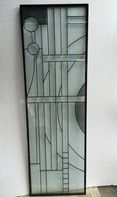 China O clássico de vidro Leaded da porta decorativa chanfrou os painéis de 25.4MM para o revestimento de bronze das portas à venda