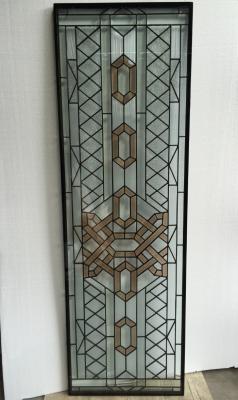 China O clássico de vidro Leaded da porta decorativa chanfrou os painéis de 25.4MM para o revestimento de bronze das portas à venda