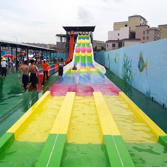 Attractive Water Theme Park Equipment Adult Rainbow Racing Slide