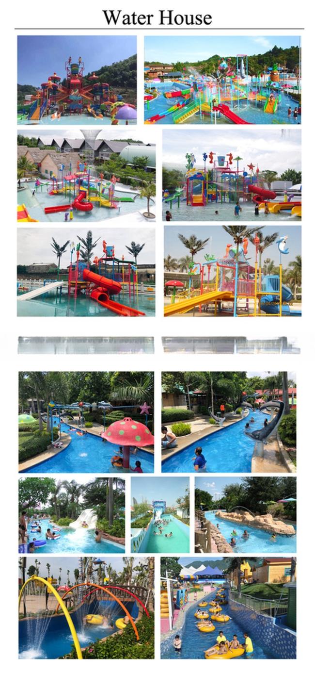 Children Small Water Park Rides Fiberglass Trumpet Slide for Swimming Pool