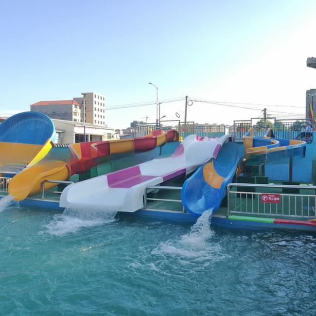 Colorful Fiberglass Water Tube Slide for Kids Park Playground