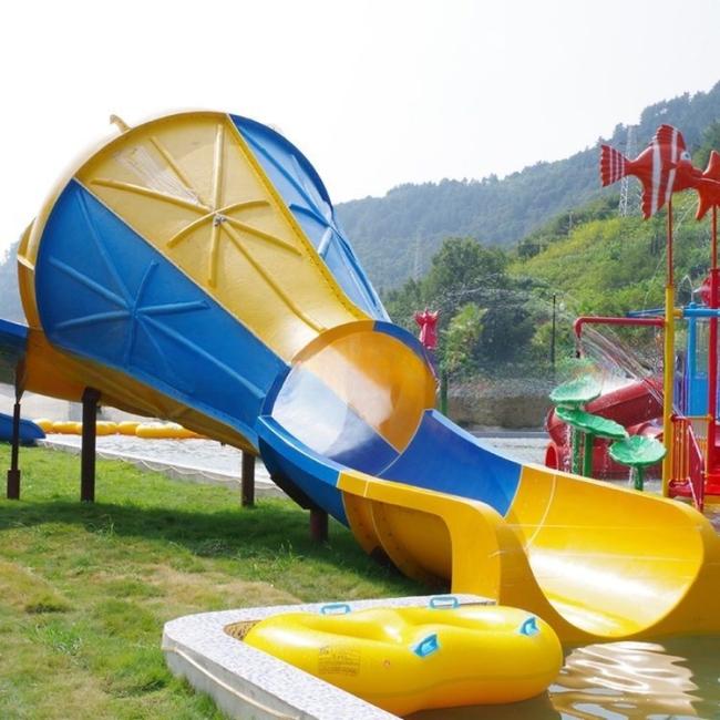 Colorful Fiberglass Water Tube Slide for Kids Park Playground