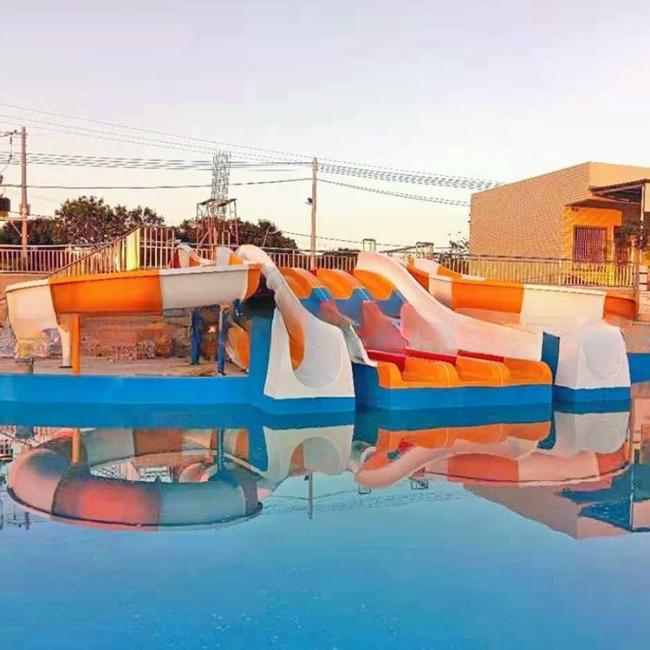 Kids Water Park Playground Fiberglass Water Slide Tube