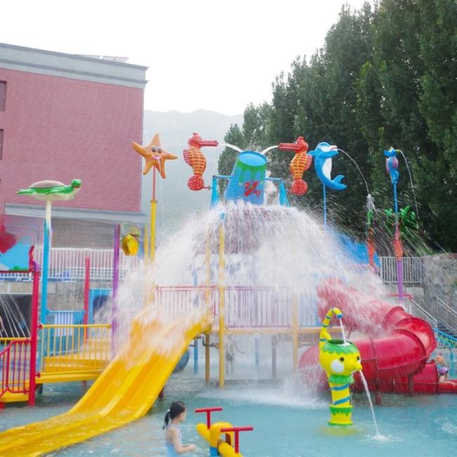 Amusement Water Park Playground Equipment with Kids Water Splash Slide
