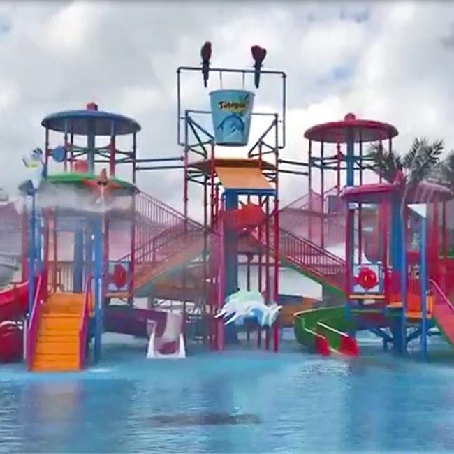 Customized Aqua Amusement Park Rides Fiberglass Water Play House