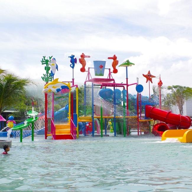 Fiberglass Water Park House with Children Water Slide for Sale