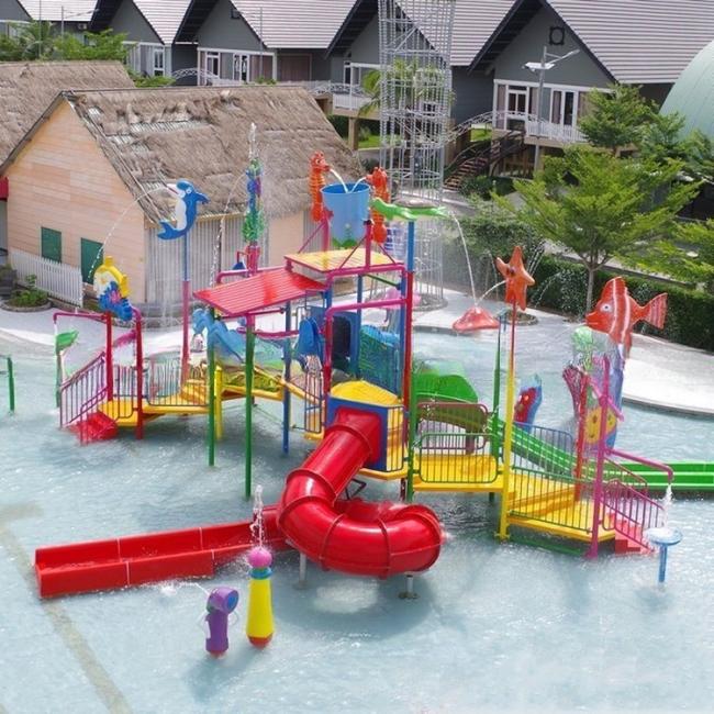 Fiberglass Water Park House with Children Water Slide for Sale