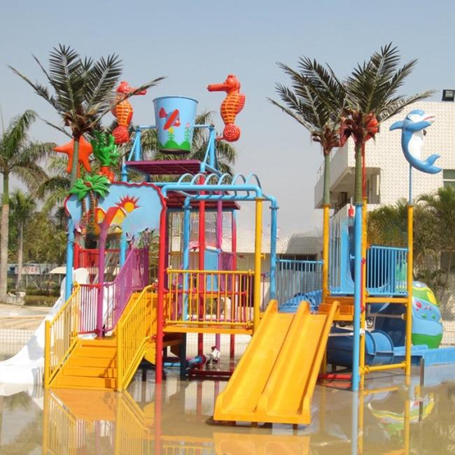 Small Size Children Park Playground with Fiberglass Water Slide