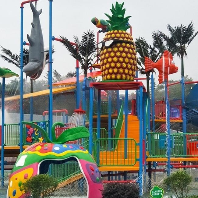Colorful Indoor Water Park Playground Fiberglass Water House