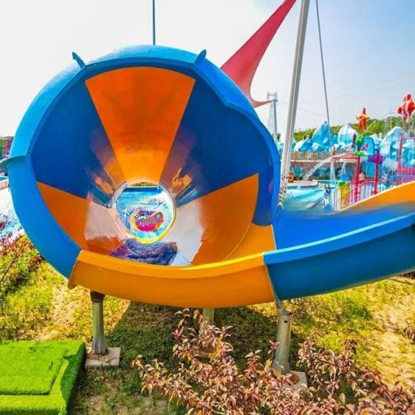 Quality Fade Resistant Amusement Park Water Slide Famiy Water Slide 1.9m Height for sale