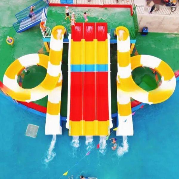 Quality Fade Resistant Amusement Park Water Slide Famiy Water Slide 1.9m Height for sale