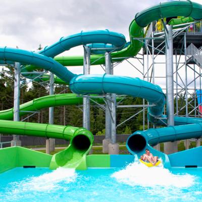 China Water Play Equipment Tube Closed Spiral Slide Fiberglass Custom Design Aquatic Slide for sale