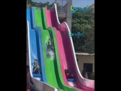 Large Water Park Equipment Fiberglass High Speed Combination Slides