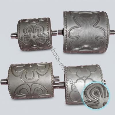 China HRC 62 Hard Chrome Plated Steel Embossing Roller with Ra 0.01 Surface Roughness and Concentricity < 0.02 mm for sale