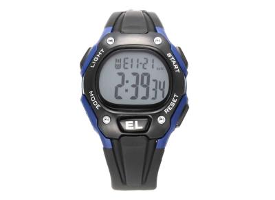 China Flashing LED PU Strap LCD Digital Watch With Hourly Chime Logo Customized for sale