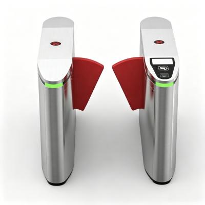 China Semi Automatic / Full Automatic Flap Turnstile Gate Fast Passing Floor Mounted for sale