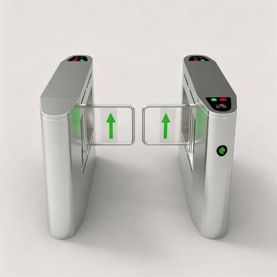 Tourist Entrances Swing Barrier Gate Turnstile 1.5mm Thickness With ...