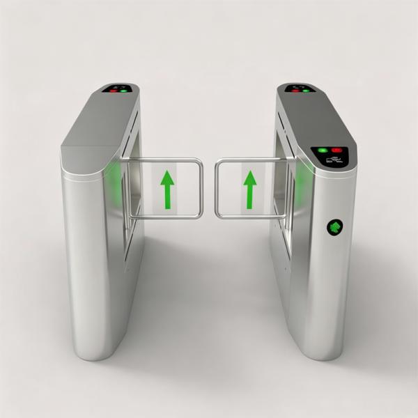 Quality Tourist Entrances Swing Barrier Gate Turnstile 1.5mm Thickness With RFID Ticket Checking for sale