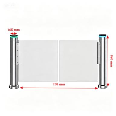 Quality Compact Vertical Speedgate Turnstiles Humidity Resistant With 550-750mm Channel for sale