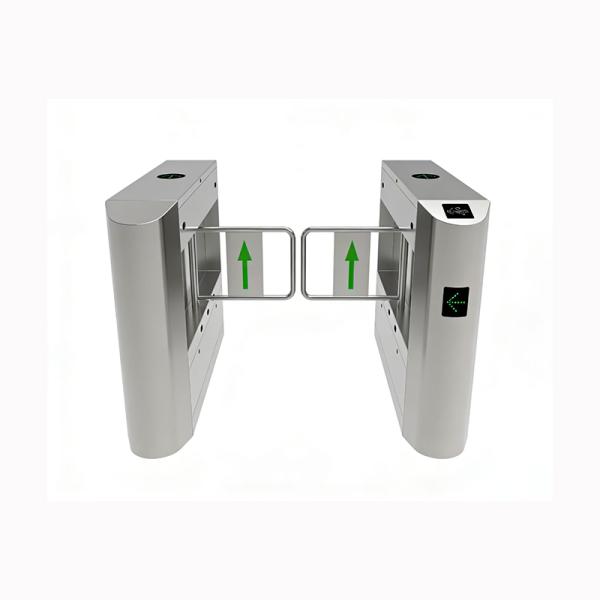 Quality Arc Rounded Swing Turnstile Quiet Operation Office Building Turnstiles IP54 for sale