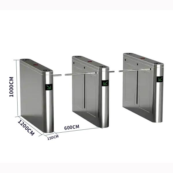 Quality Turnstile Tripod Gate Entrance Curved Single Wing Pedestrian Access Control for sale