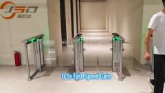 Fast lane Speed Gates 1.2mm Thick Anti Pinch Emergency Release With 0.5s Opening