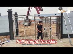 single door full height turnstile gate rfid entry for construction entrances