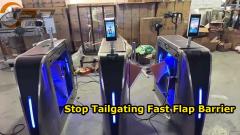 Anti Tailgating Single Lane Flap Barrier Turnstile , Automatic Turnstile Gate Manufacturers