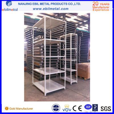 China 2-10 layer 50mm pitch steel Slotted Angle Shelf for warehouse storage for sale