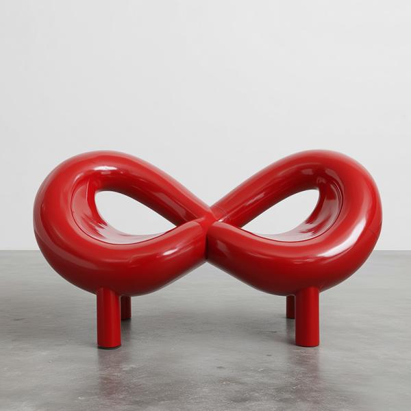 Quality Red Abstract Metal Sculptures Indoor Design For Gallery Exhibition for sale