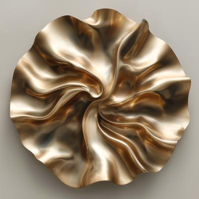 China Rould Bronze Relief Sculpture Minimalist 3D Metal Wall Art Sculpture For Hotel Decoration for sale