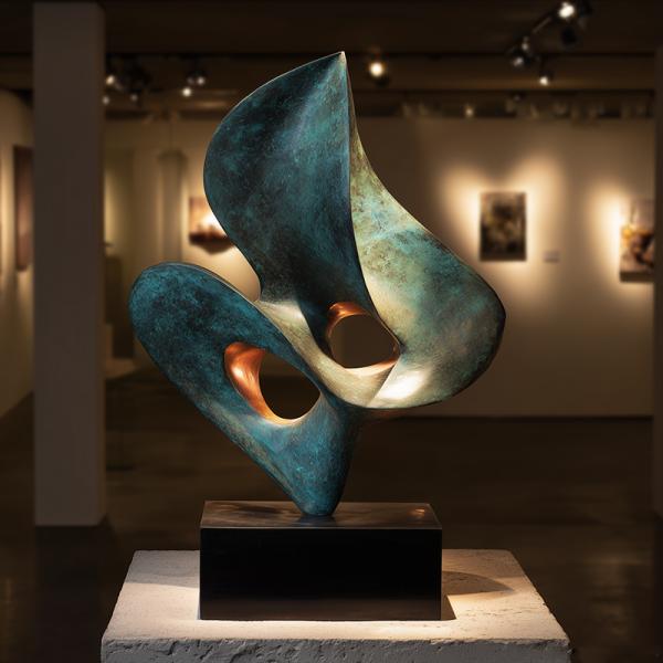 Quality Modern Abstract Patina Bronze Sculpture Casting Statue For Home Decoration for sale