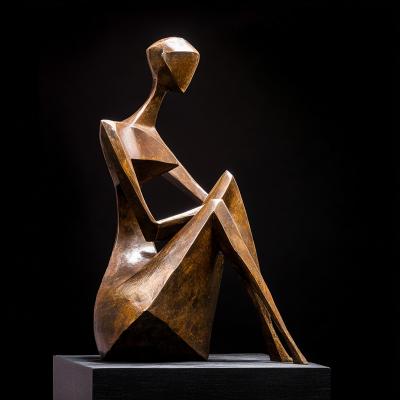 China Abstract Bronze Female Figure Statue Art Sculptures For Hotel Decor for sale
