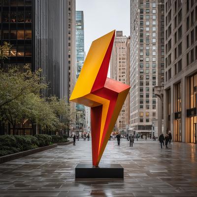 China Large Stainless Steel Sculpture Mirror Polished / Painted Finish Lightning Sculpture Outdoor for sale