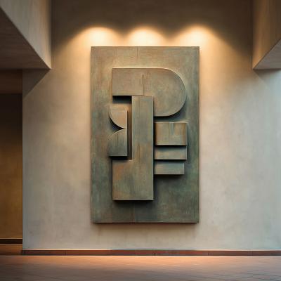 China Patina Outdoor Wall Sculpture Decorative Metal Art For Garden, Patio for sale