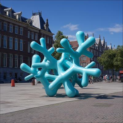 China Abstract Coral Shaped Fiberglass Sculpture Modern Art Decor for Hotel Lobby for sale